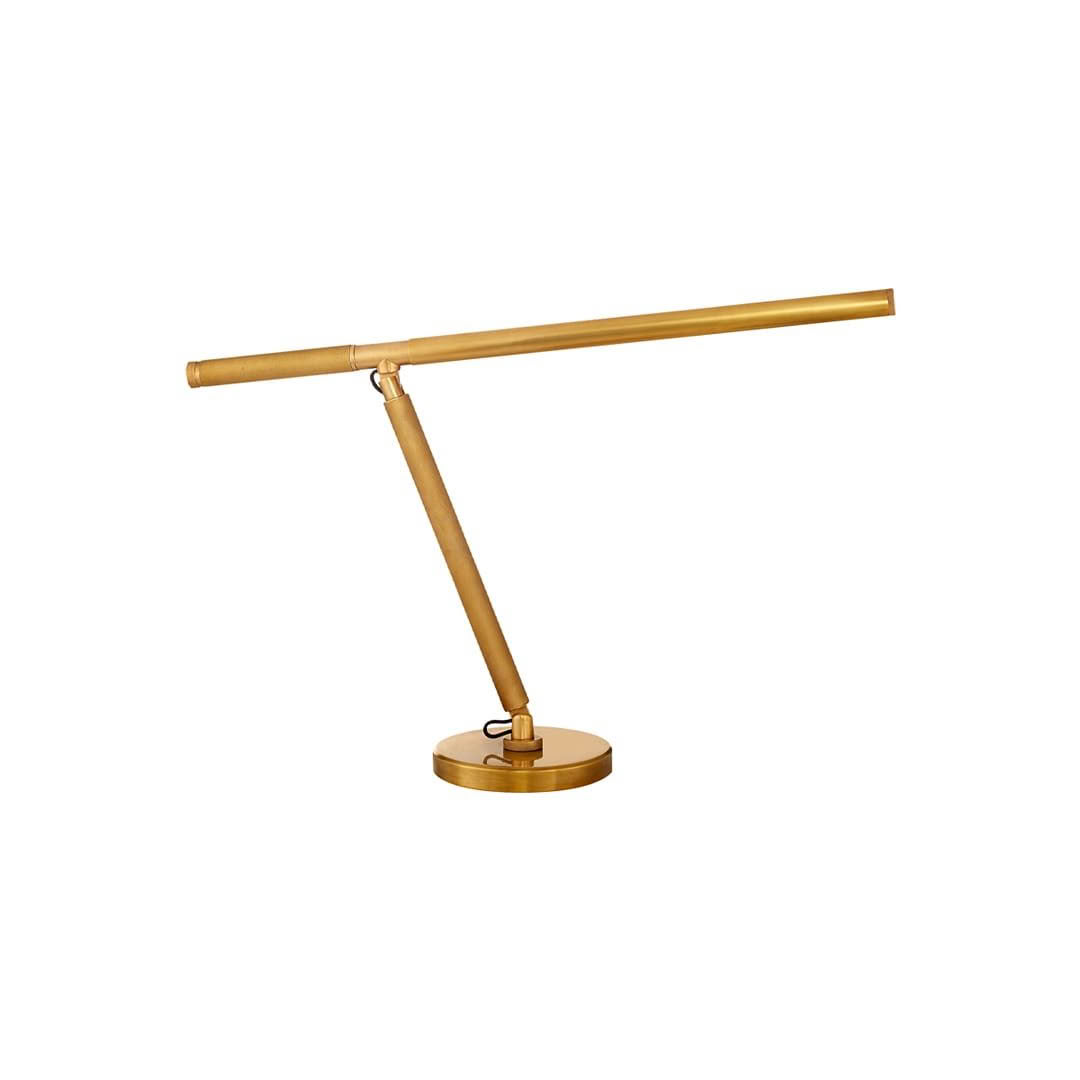 Barrett Knurled Boom-Arm Desk Lamp - Brass - Trenzseater
